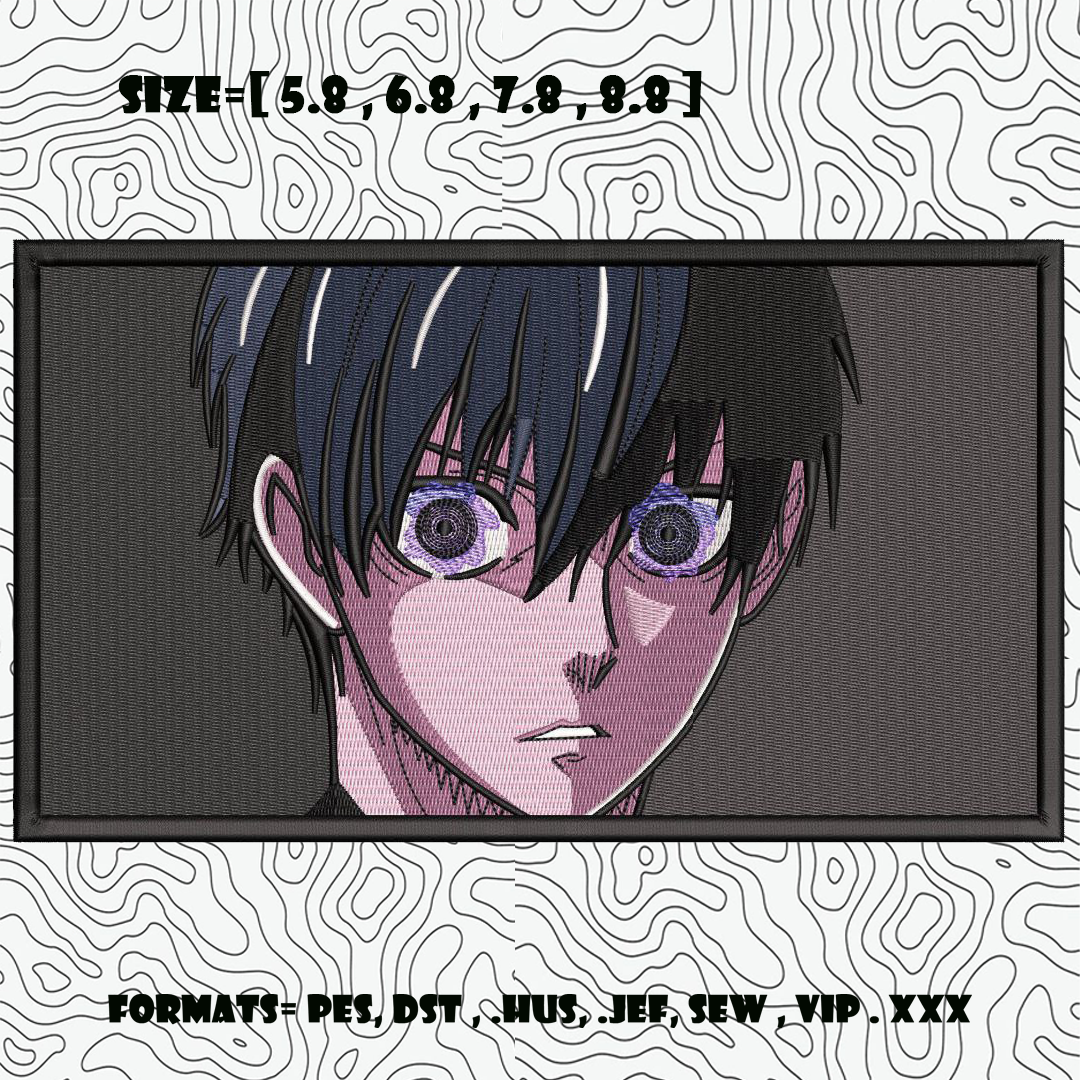 Blue Lock Isagi Yoichi Embroidery design file pes. Anime emb | Inspire ...