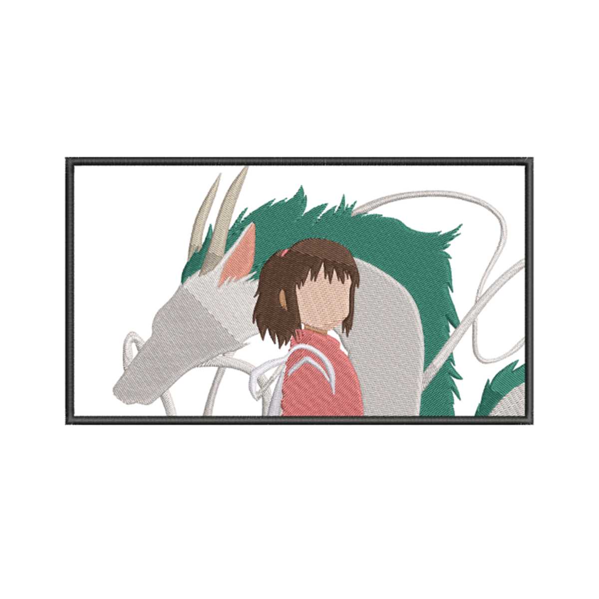 Chihiro x Haku Dragon Embroidery Design Spirited Away Anime | Inspire ...