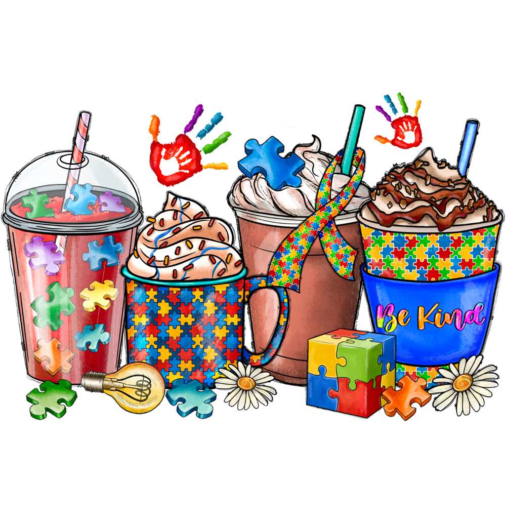 Chocolate Latte Autism Day Png Sublimation - Inspire Uplift