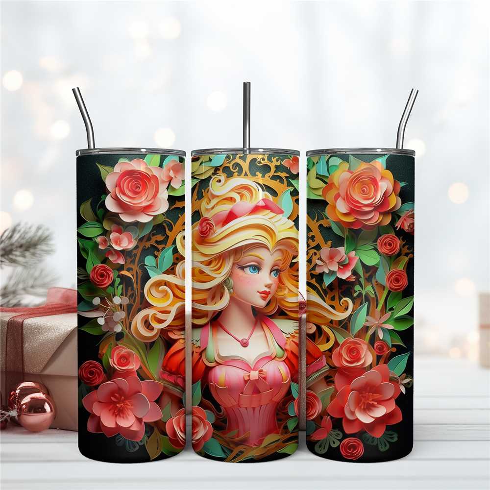 Aurora Princess 3D Inflated Tumbler Digital Download File Sl - Inspire ...