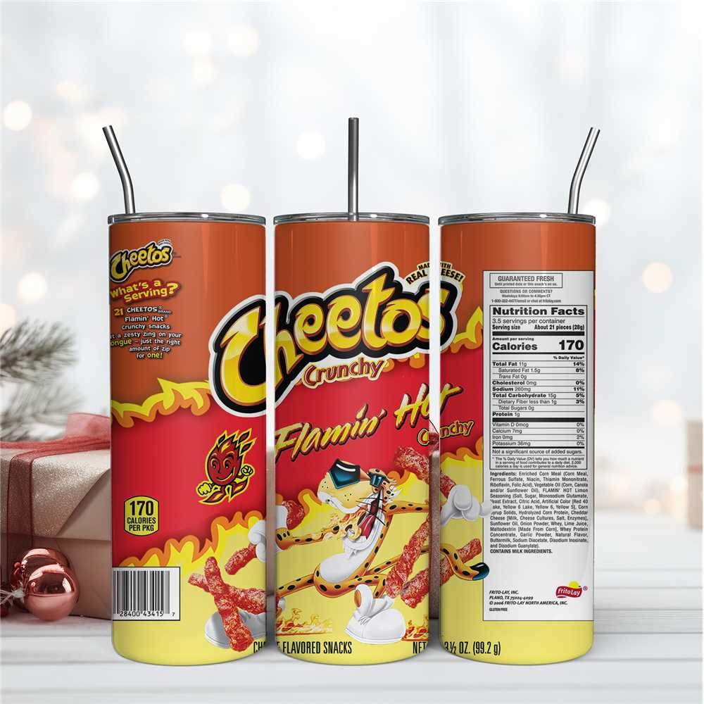 Cheetos Flamin Hot 20Oz Tumbler Wrap Sublimation Design, Bra - Inspire ...