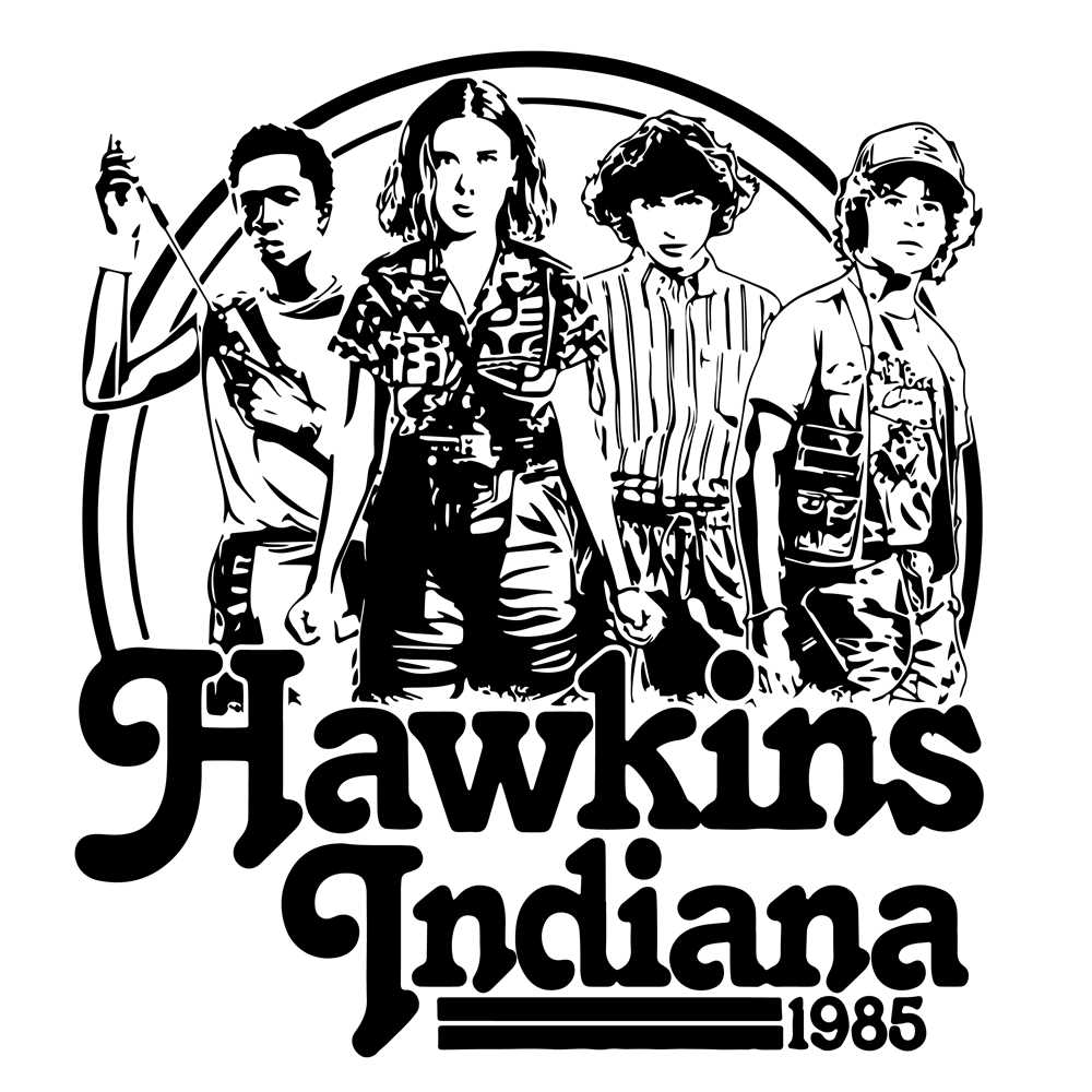 Stranger Things Hawkins Indiana 1985 Svg Digital File | Inspire Uplift