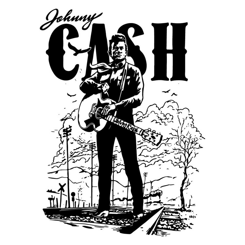 Johnny Cash Country Music Svg Singer Svg Digital File | Inspire Uplift