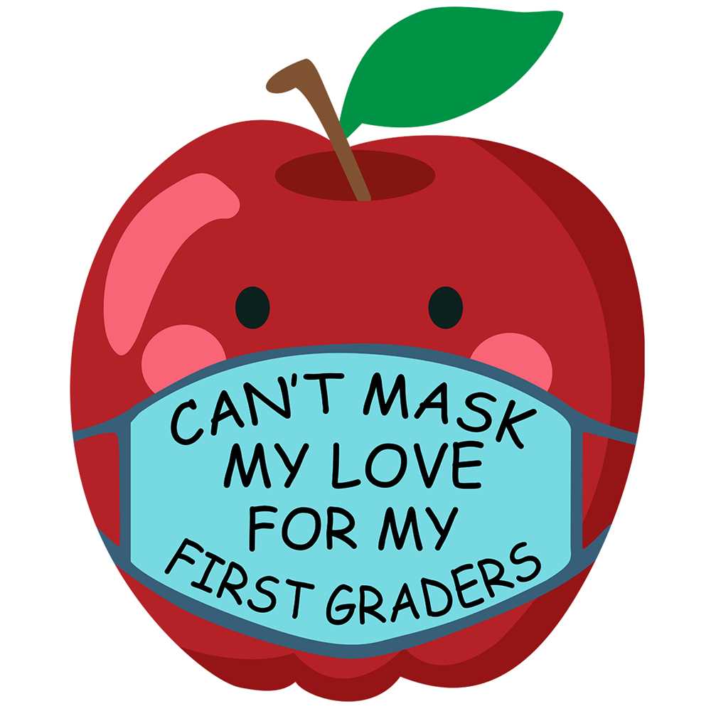 Cant love for my 1st graders mask svg,teach svg,apple teache | Inspire ...