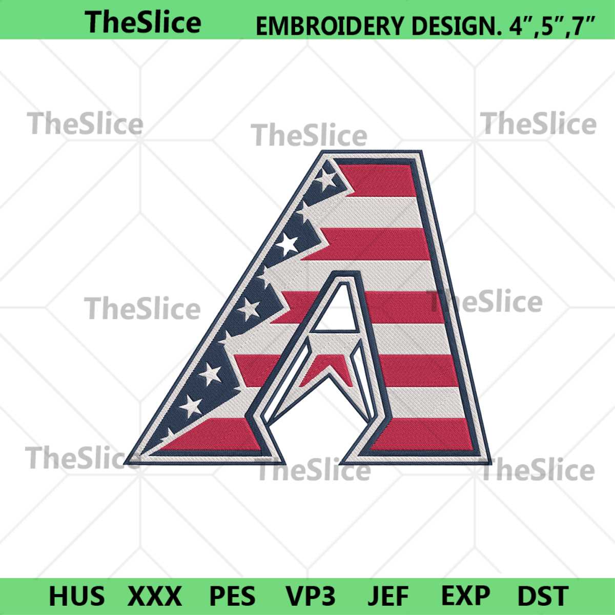 Diamondbacks Baseball Letter A America Flag Logo | Inspire Uplift
