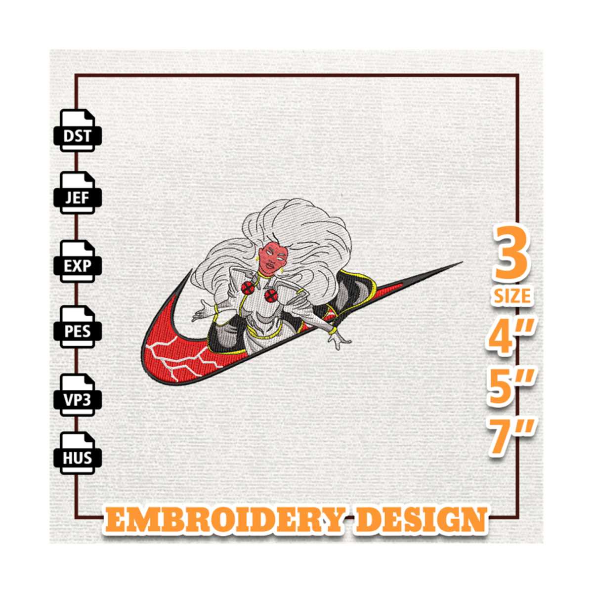 Storm x Nike Embroidery Designs, Marvel Comics Embroidery - Inspire Uplift