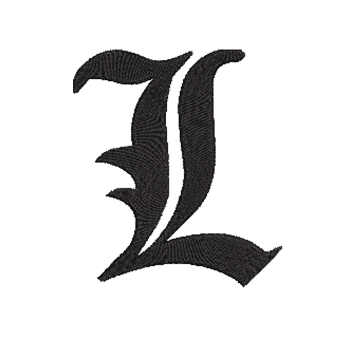L Logo Name Anime Death Note Embroidery Design Download File | Inspire ...