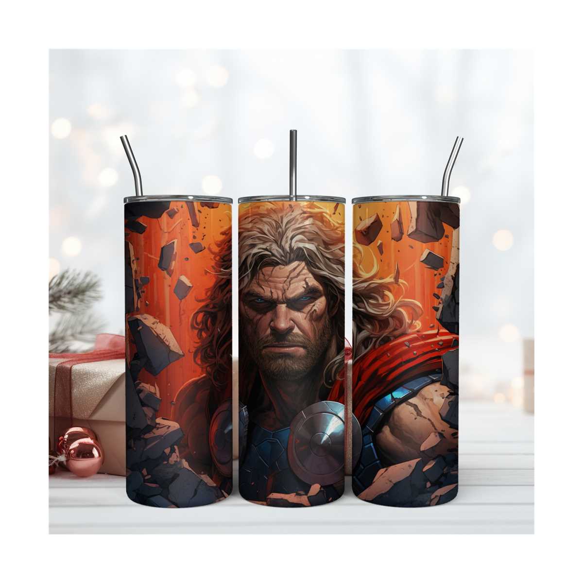 Thor Comics Crawling Out Hole Design, Marvel Squad 20oz Wrap - Inspire ...