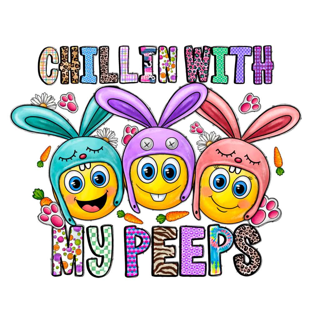 Chillin With My Peeps Png Funny Rabbit Icon Png File | Inspire Uplift
