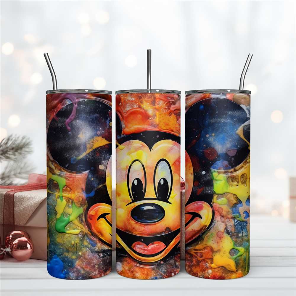 Mickey Face Art Tumbler 20oz Digital File Mickey Mouse Wrap | Inspire ...