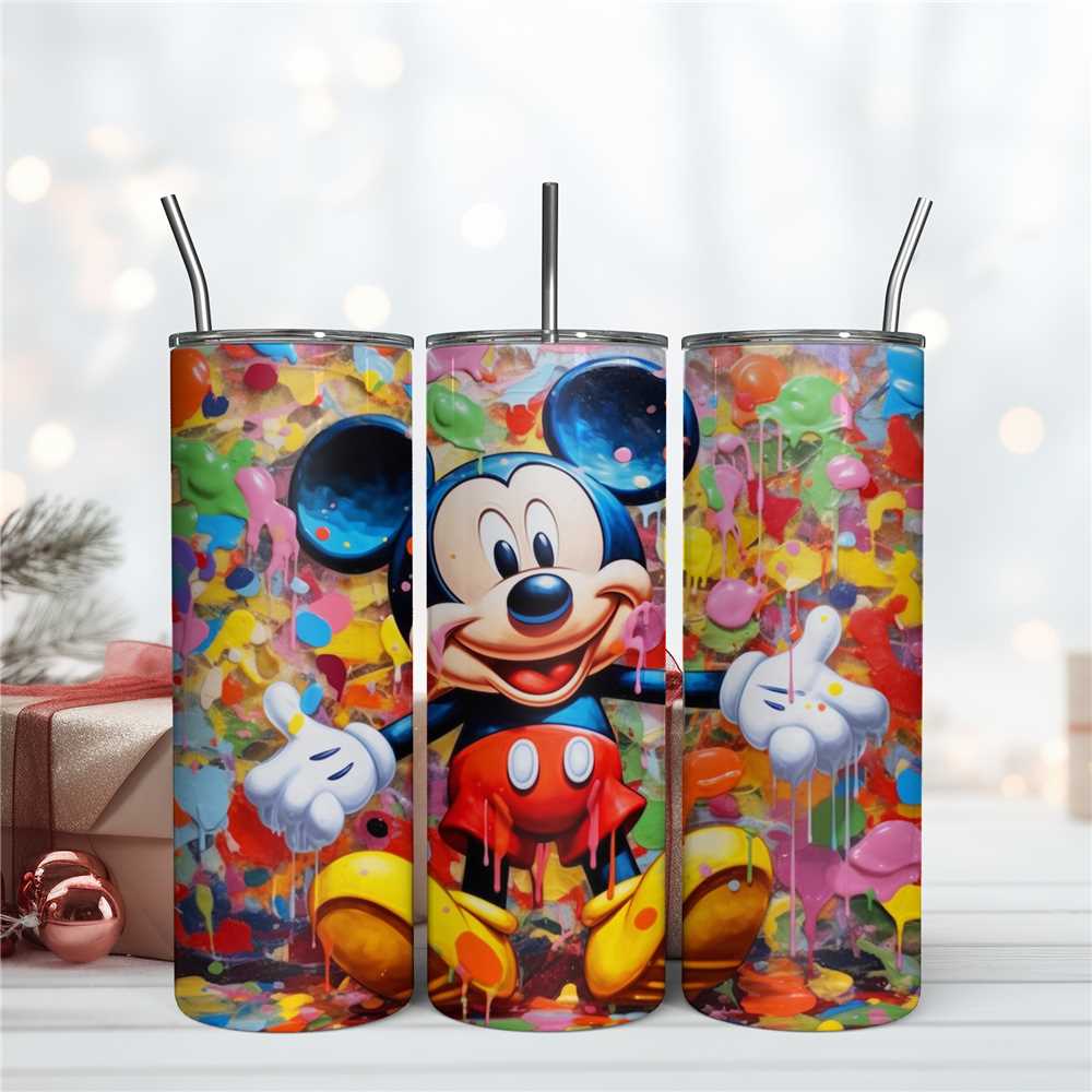 Mickey Mouse Dripping Art Tumbler 20oz Wrap Png File Mickey | Inspire ...