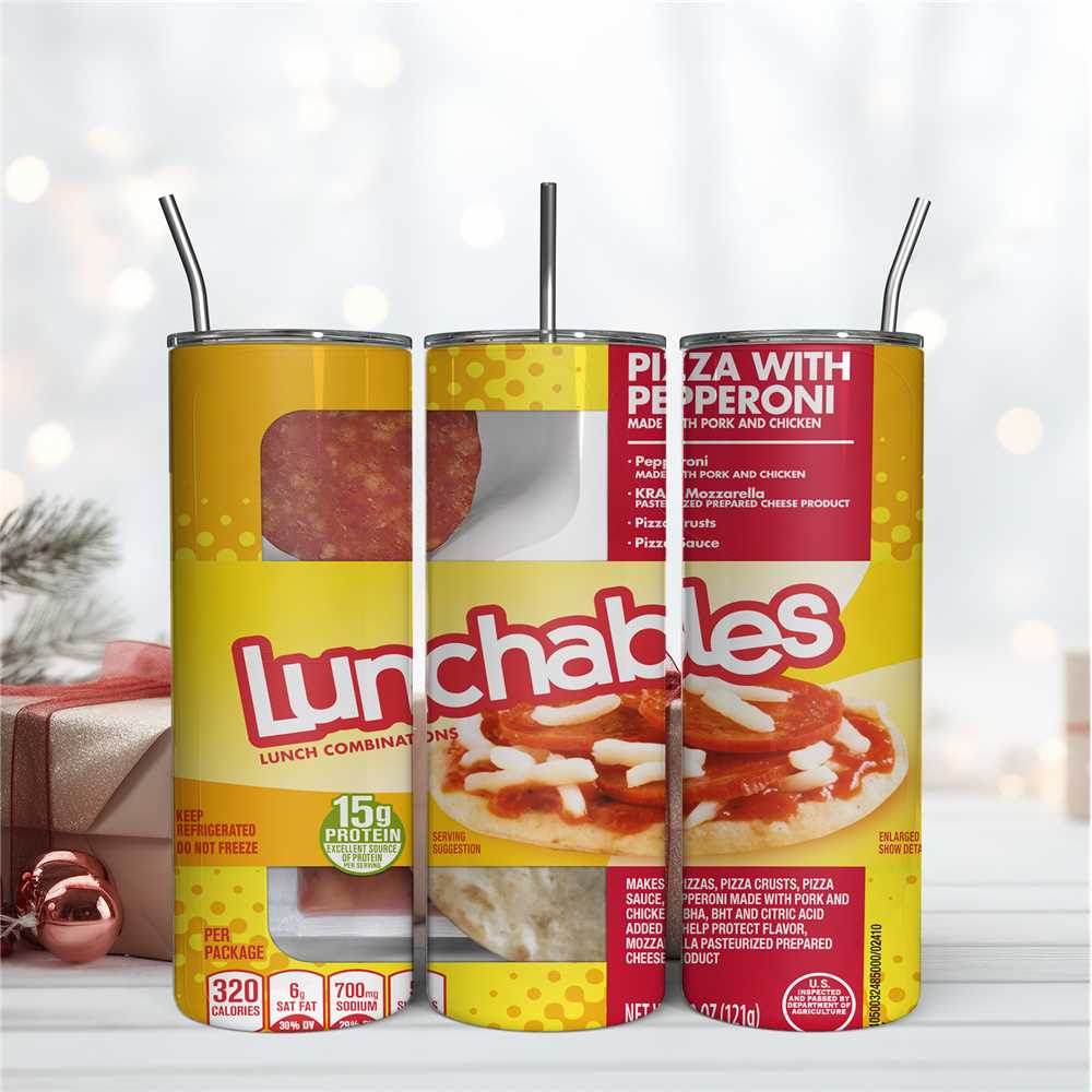 Lunchables Pizza 20Oz Tumbler Wrap Sublimation Design, 20OZ | Inspire ...