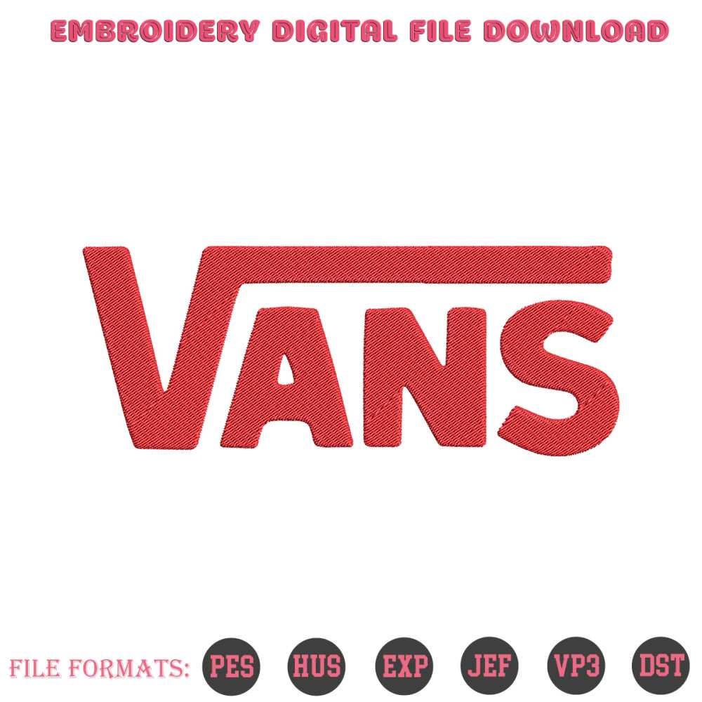 Vans Brand Logo Embroidery Design Download For Machine - Inspire Uplift