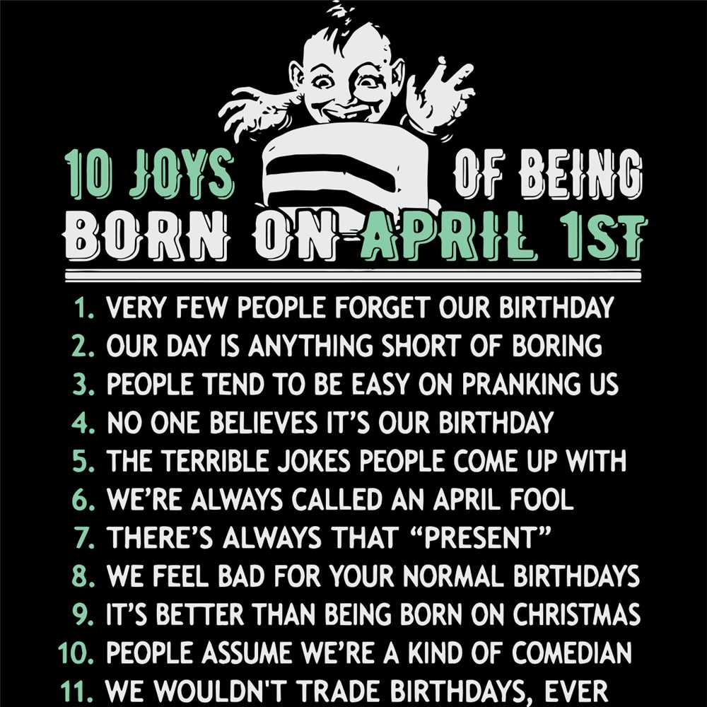 10 Joys Of Being Born On April 1st, Birthday Svg, Halloween - Inspire ...