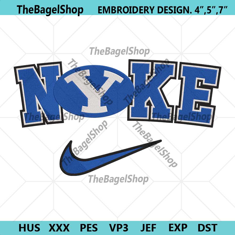 BYU Cougars Nike Logo Embroidery Design Download File | Inspire Uplift