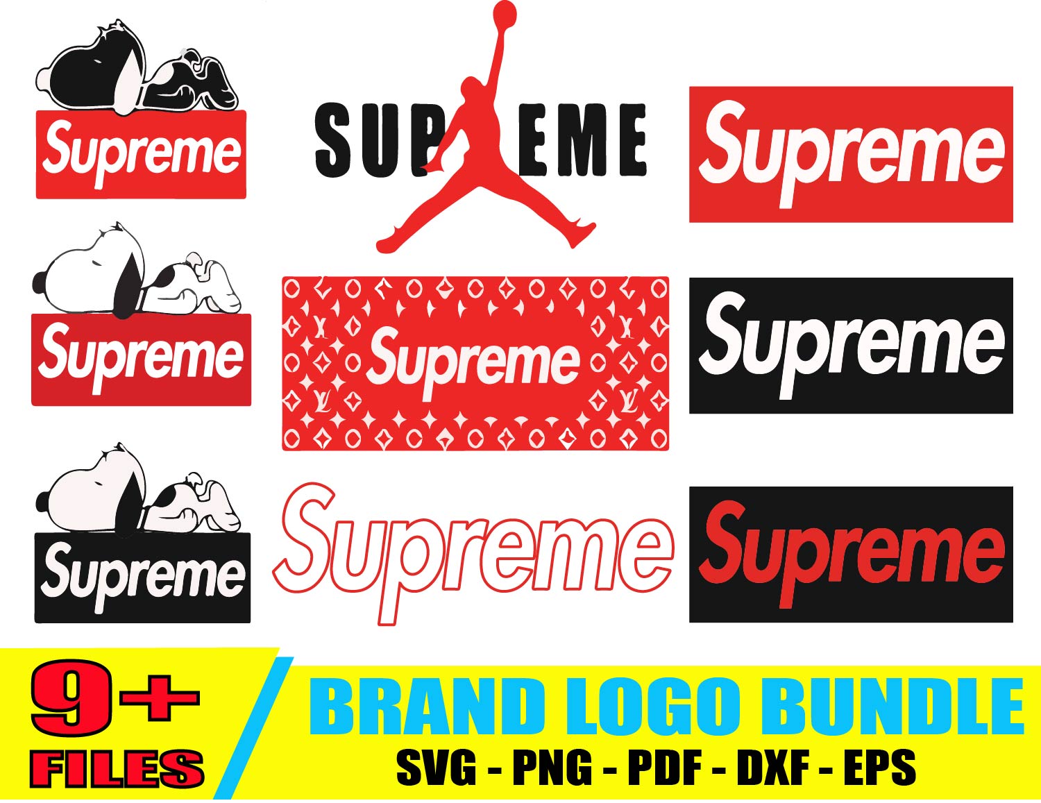 Supreme Logo Bundle Svg, Supreme Logo Svg, Luxury Brand Logo | Inspire ...
