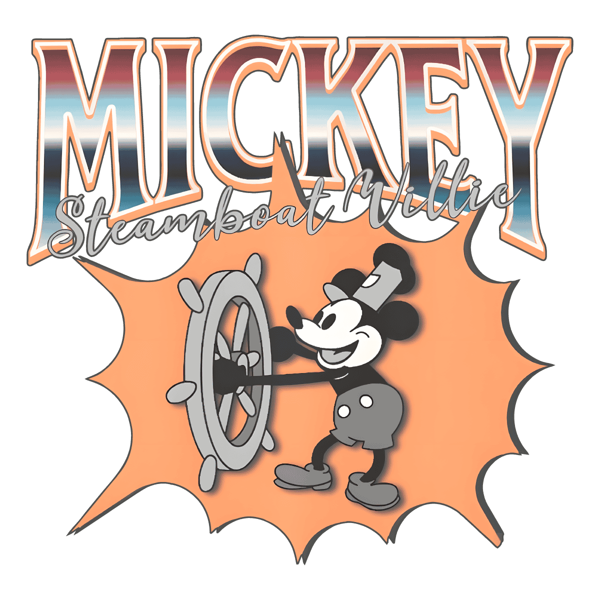 Funny Mickey Mouse Steamboat Willie PNG | Inspire Uplift