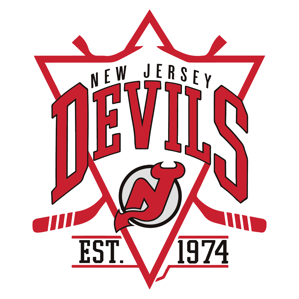 New Jersey Devils Est 1974 Hockey Team SVG | Inspire Uplift