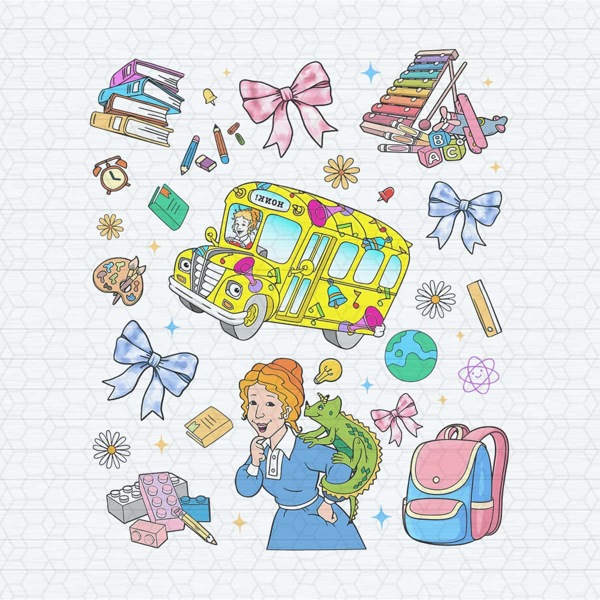 Ms Frizzle The Magic School Bus PNG | Inspire Uplift