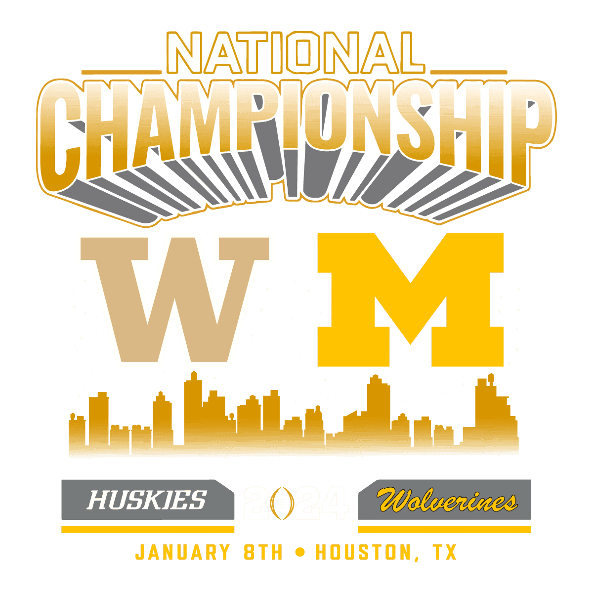 Huskies Vs Wolverines 2024 National Championship SVG - Inspire Uplift