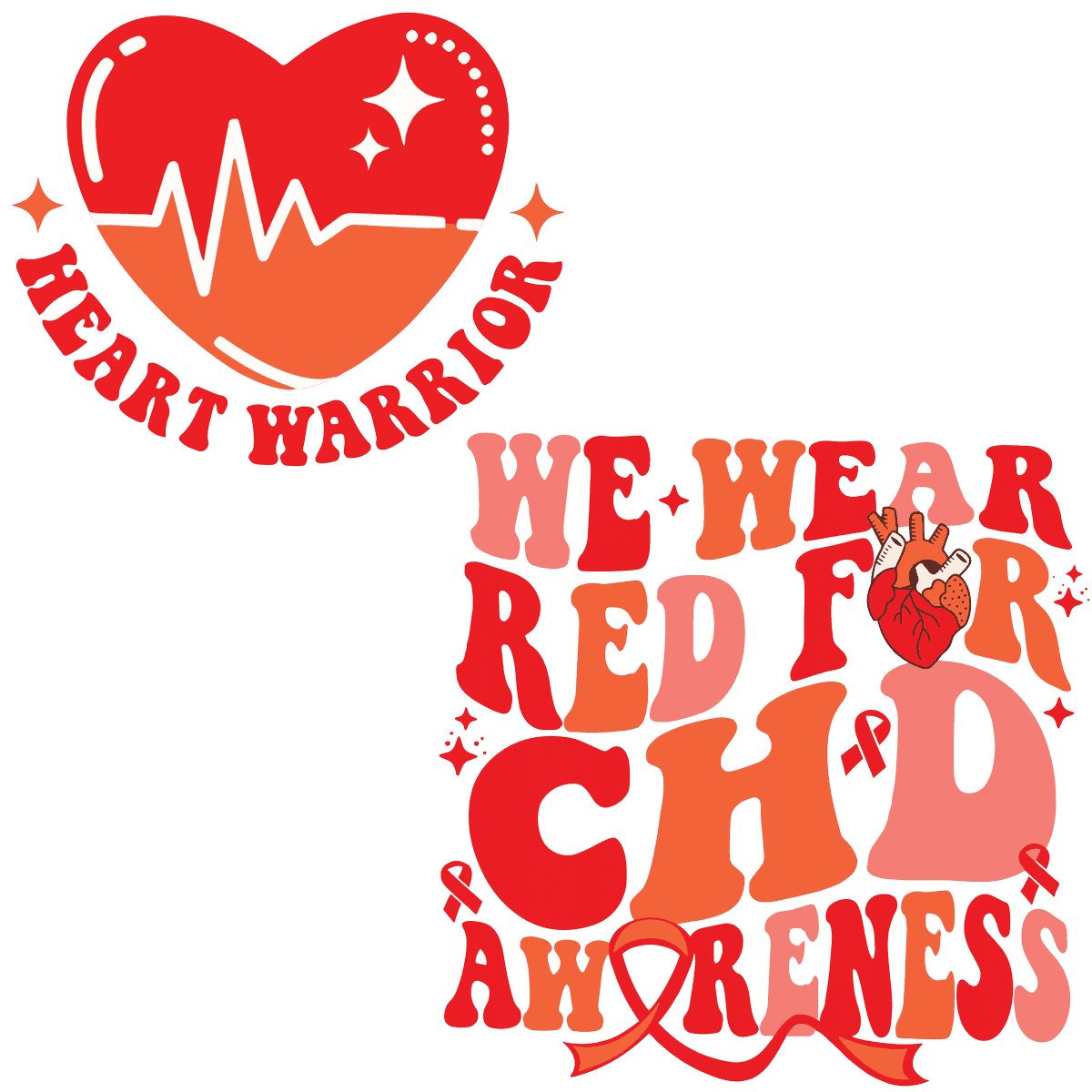 We Wear Red Chd Awareness Red Ribbon SVG - Inspire Uplift