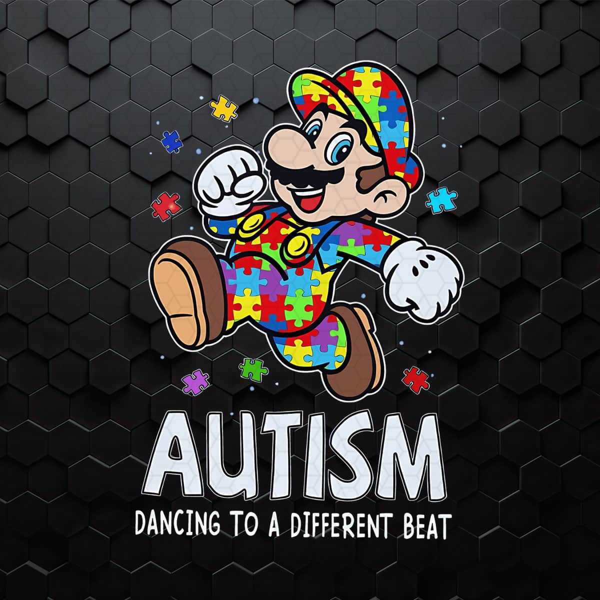 Super Mario Autism Dancing To A Different Beat PNG | Inspire Uplift