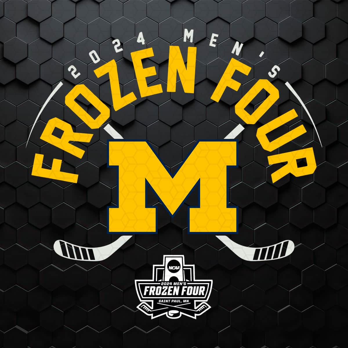 Michigan Hockey 2024 Mens Frozen Four SVG | Inspire Uplift