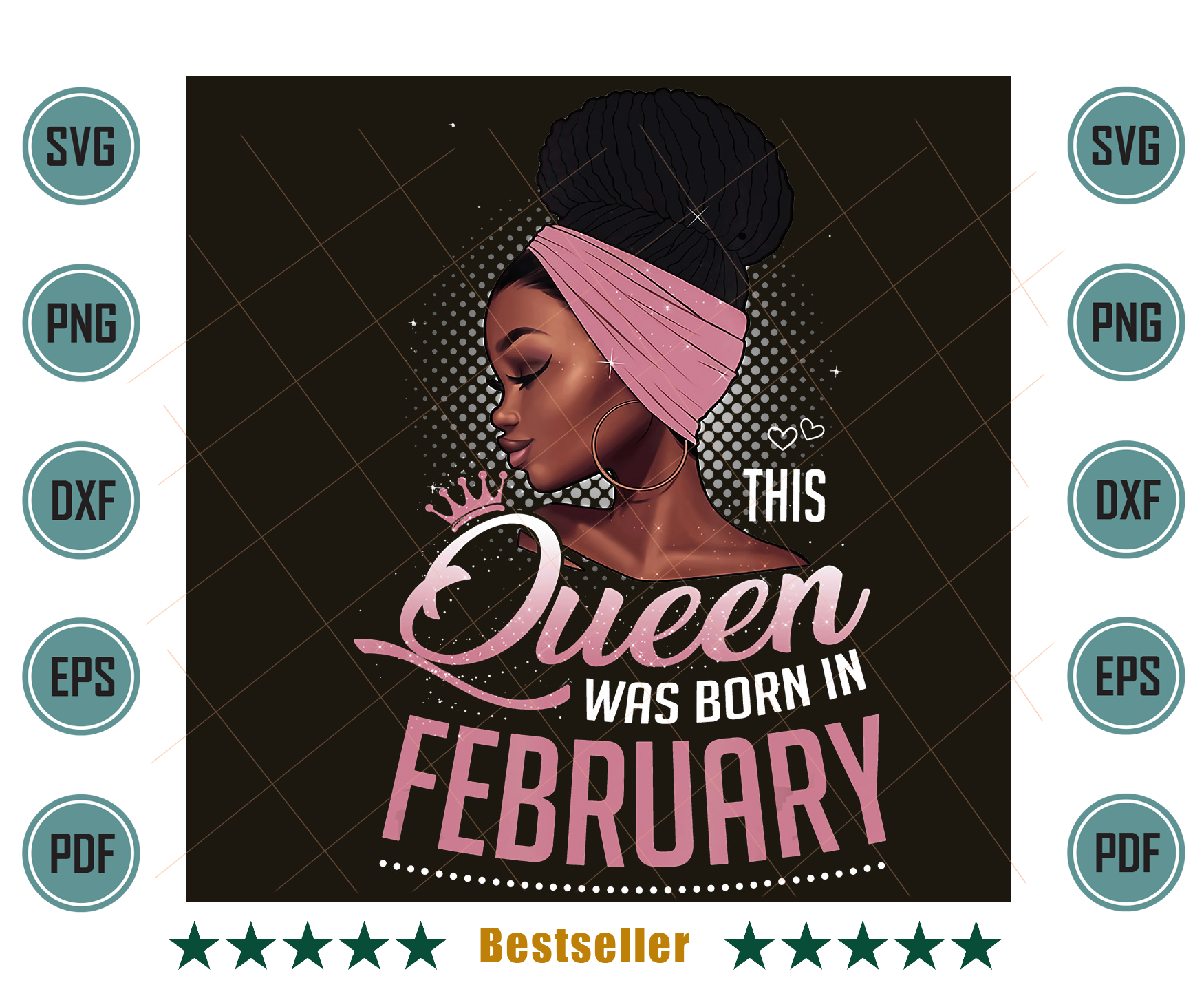 Black Girl Birthday This Girl Was Born In February Png BD081 | Inspire ...