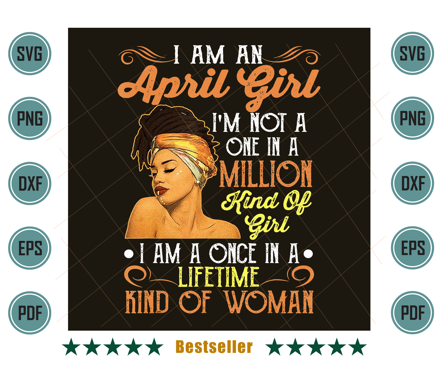 Black Queen Im An April Girl Png BD10082021HT13 - Inspire Uplift