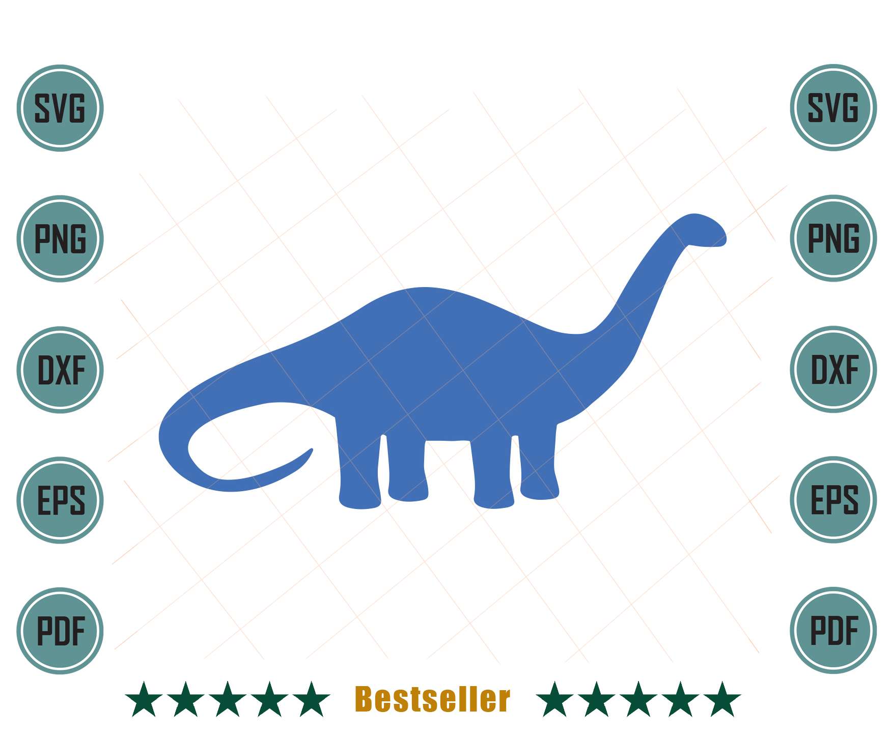 Apatosaurus Dinosaur Svg - Inspire Uplift