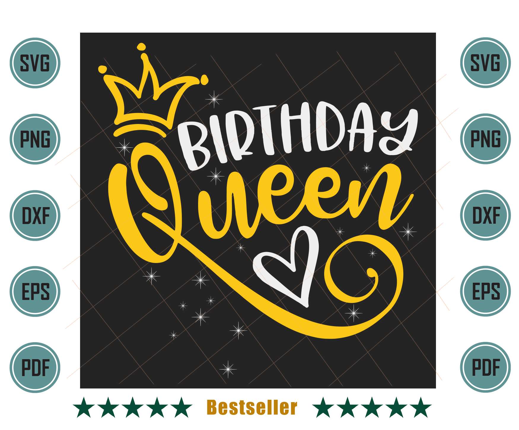 Birthday Queen Crown Svg - Inspire Uplift