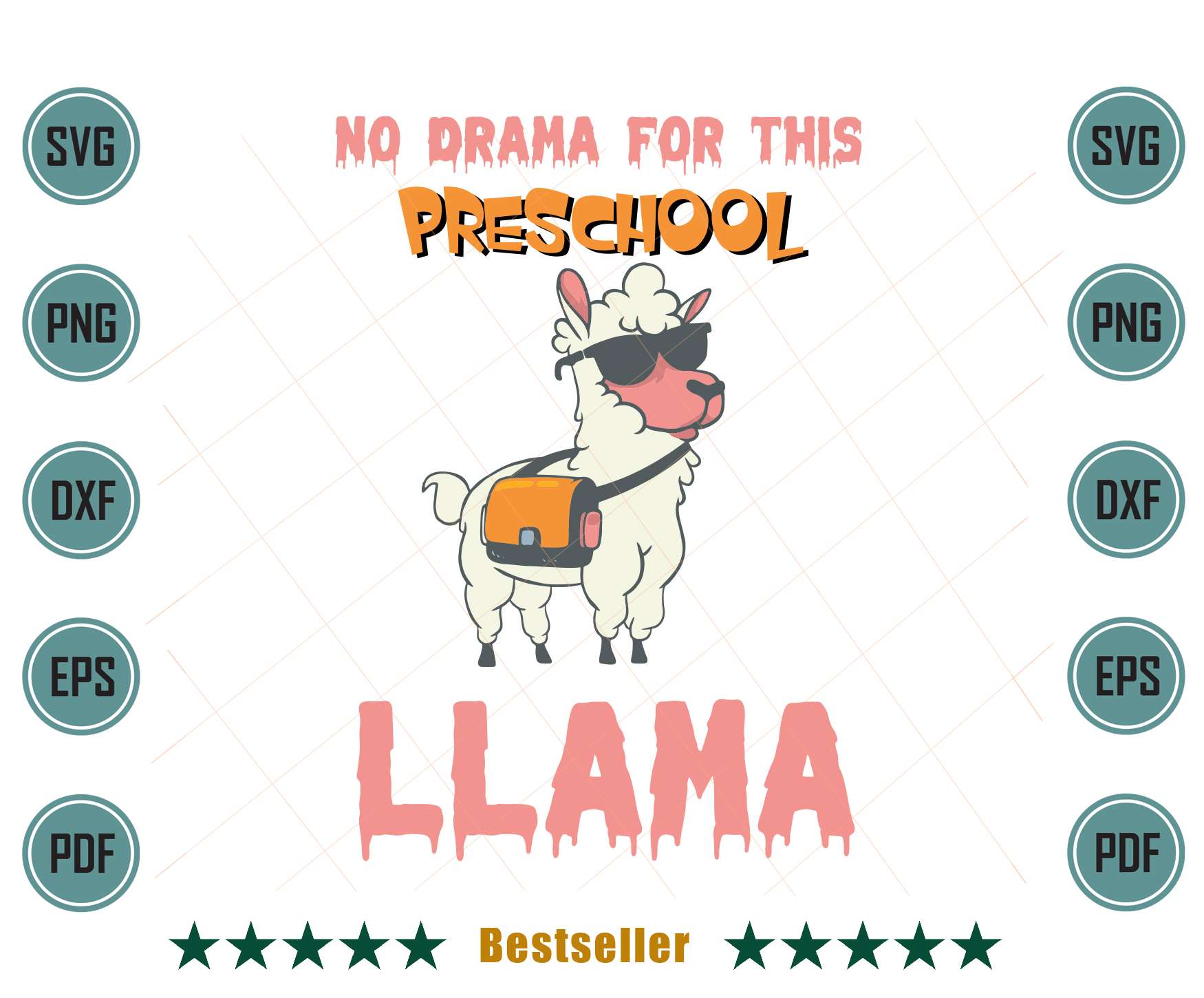 No Drama For This Preschool Llama Back To School Svg | Inspire Uplift