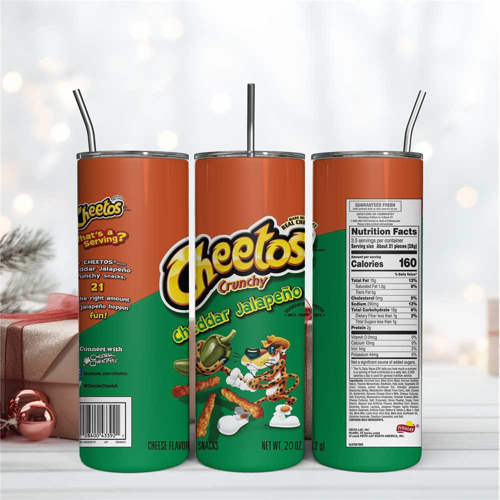 Cheetos Cheddar Jalapeno 20Oz Tumbler Wrap Sublimation Desig | Inspire ...