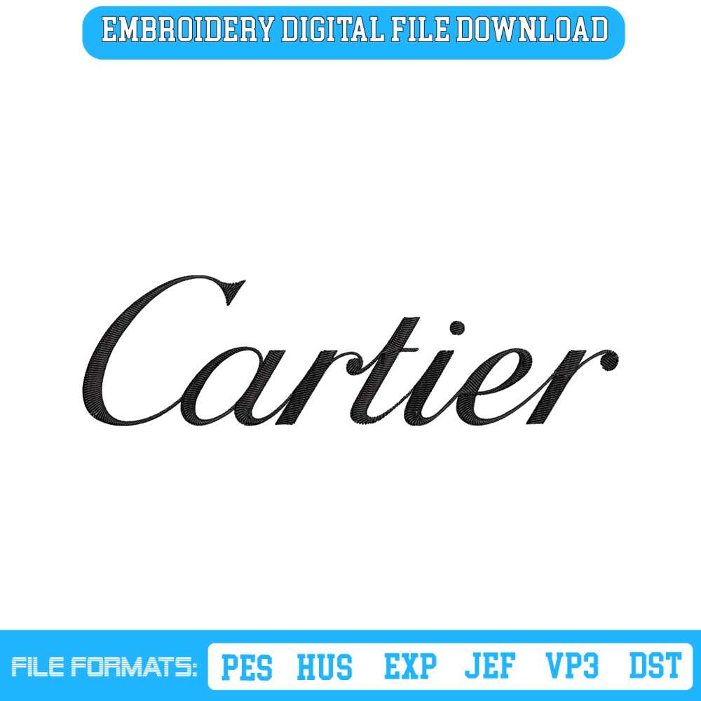 Brand Logo Cartier Fashion Embroidery Design Download - Inspire Uplift