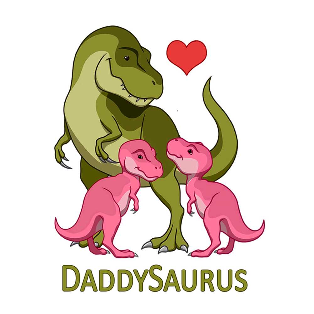 DaddySaurus T Rex Father & Twin Baby Girl Dinosaurs svg, Fam | Inspire ...