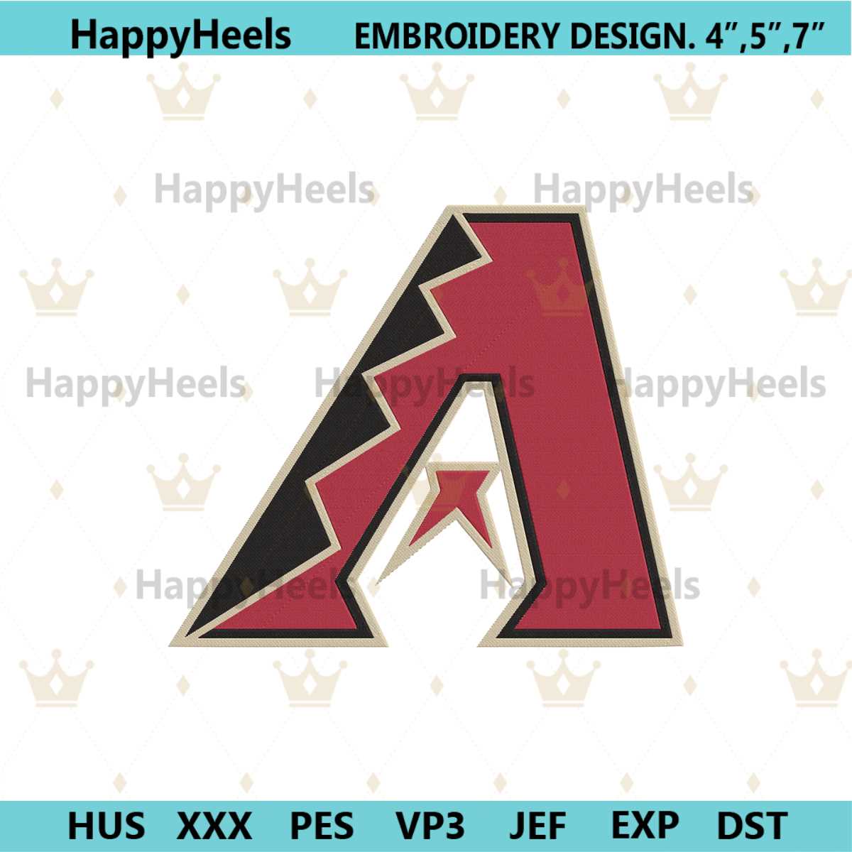 Diamondbacks MLB Baseball Team Letter A Logo Machine Embroid | Inspire ...