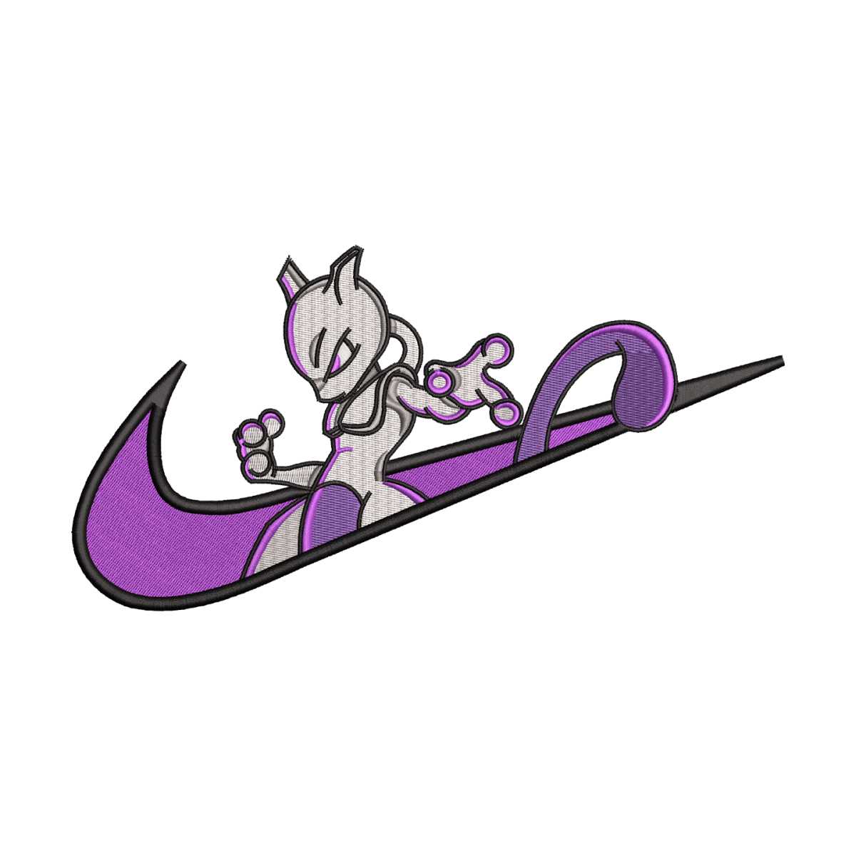 MEWTWO Nike Fashion Logo Embroidery Design Download - Inspire Uplift