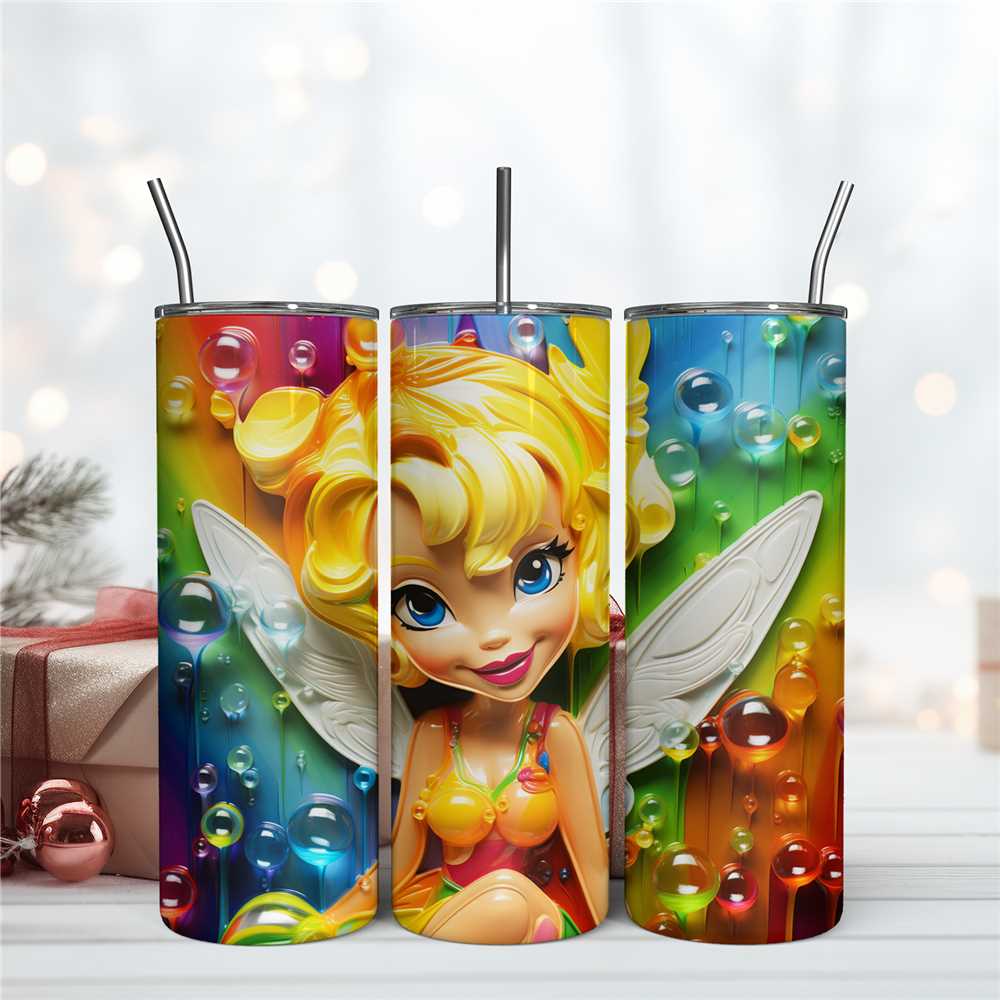Disney Tinker Bell Tumbler Design, Peter Pan Movies 20oz Wra | Inspire ...