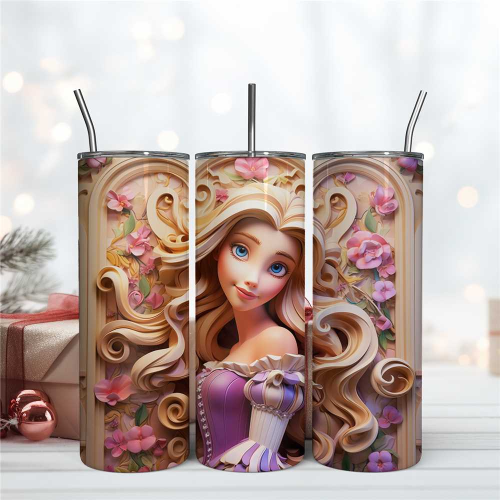 Disney Tangled Tumbler 20oz, Rapunzel 20oz Wrap, 20oz Skinny | Inspire ...