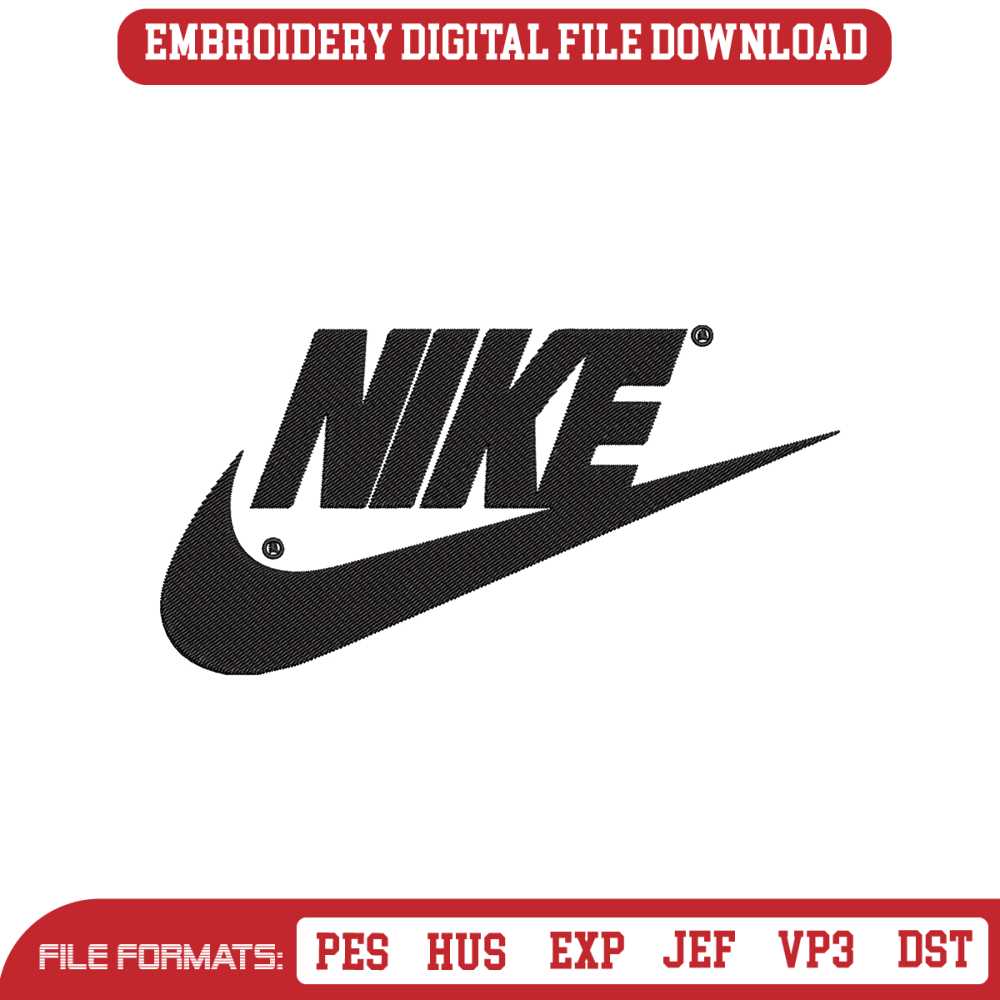 Nike Swoosh Logo Brand Machine Embroidery Design Files | Inspire Uplift