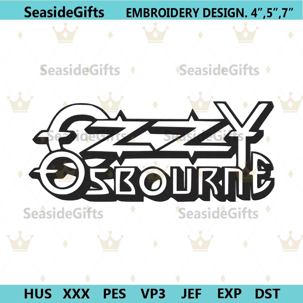Ozzy Osbourne Logo Rock Band Embroidery Design Download File - Inspire ...