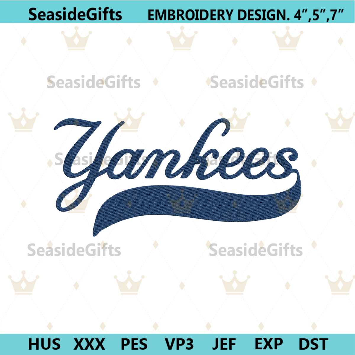Yankees Wordmark Logo Embroidery Download, Yankees MLB Embro | Inspire ...