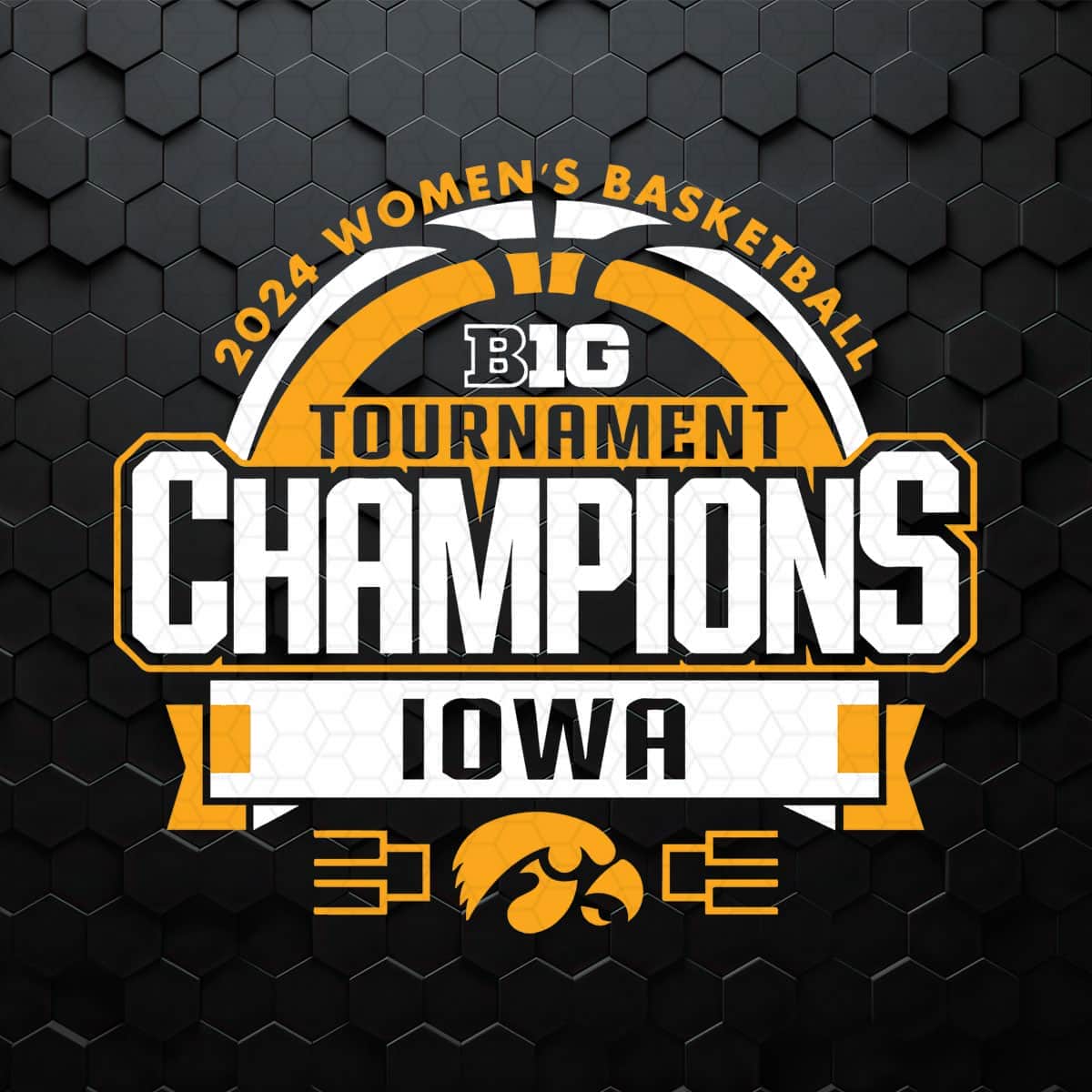 Iowa 2024 Big 10 Tournament Champions SVG | Inspire Uplift