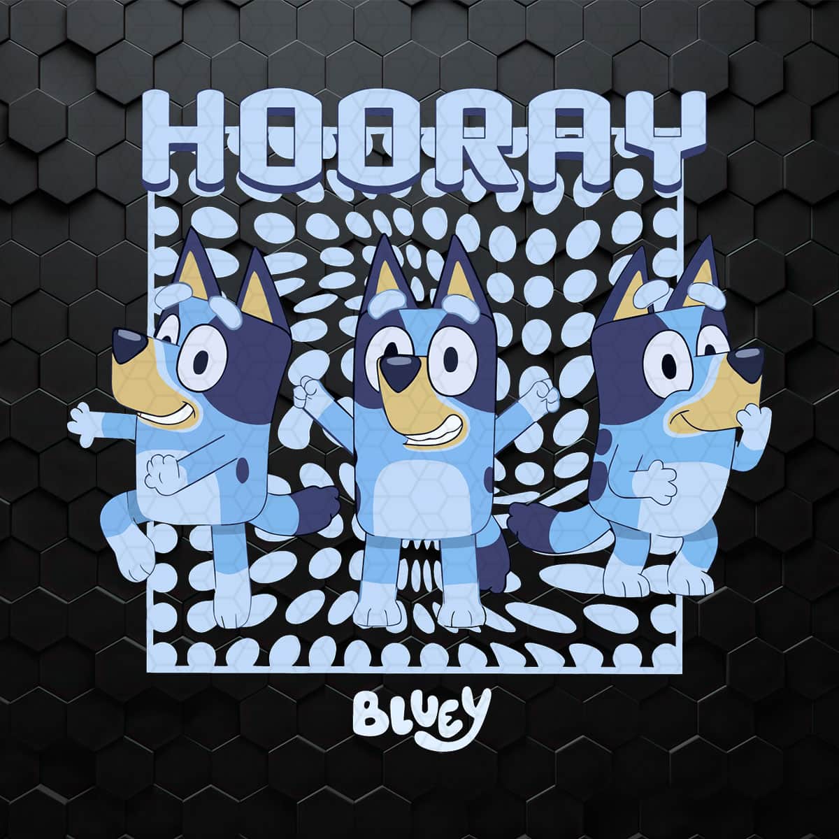 Funny Hooray Bluey Cartoon PNG - Inspire Uplift
