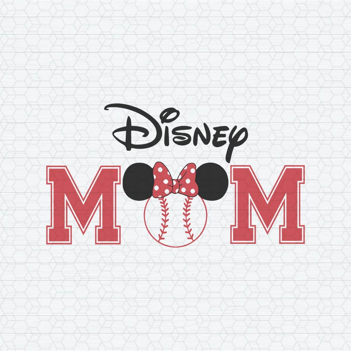 Baseball Disney Mom Minnie Head SVG | Inspire Uplift