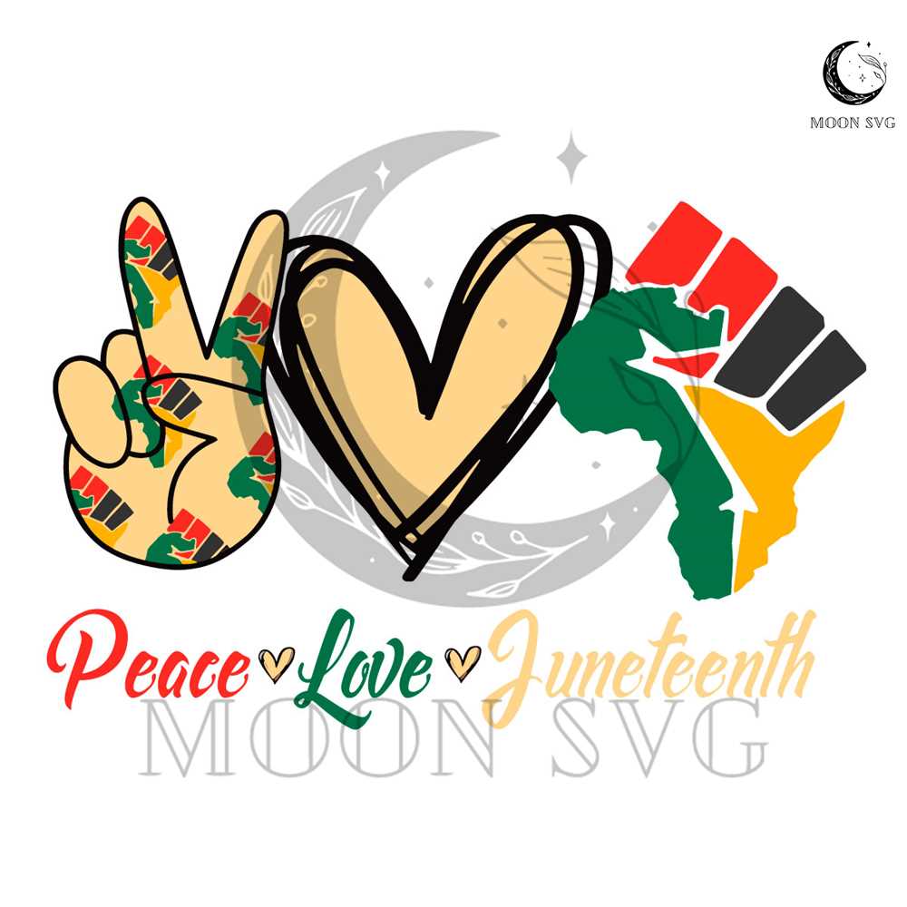 Peace Love Juneteenth Svg, Juneteenth Svg, Peace Love Svg, L | Inspire ...