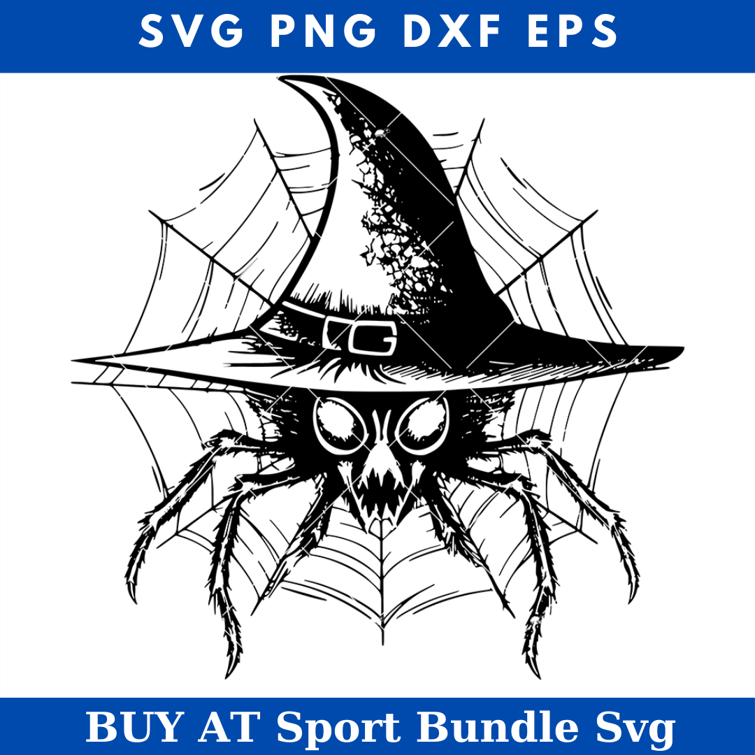 Halloween Spider Svg, Spider With Witch Hat Svg, Halloween | Inspire Uplift