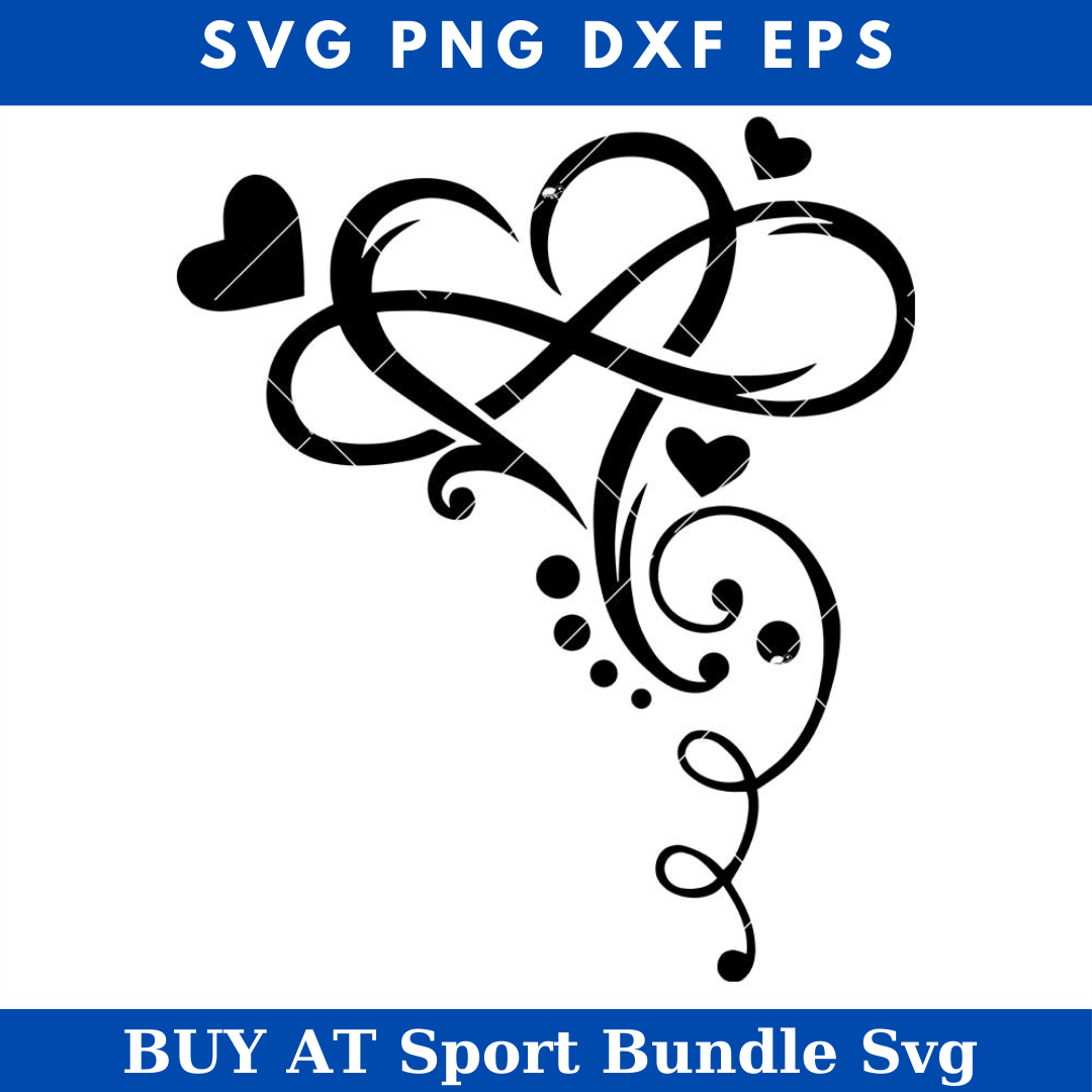 Infinity Heart Svg, Love Infinity Svg, Heart Svg - Inspire Uplift