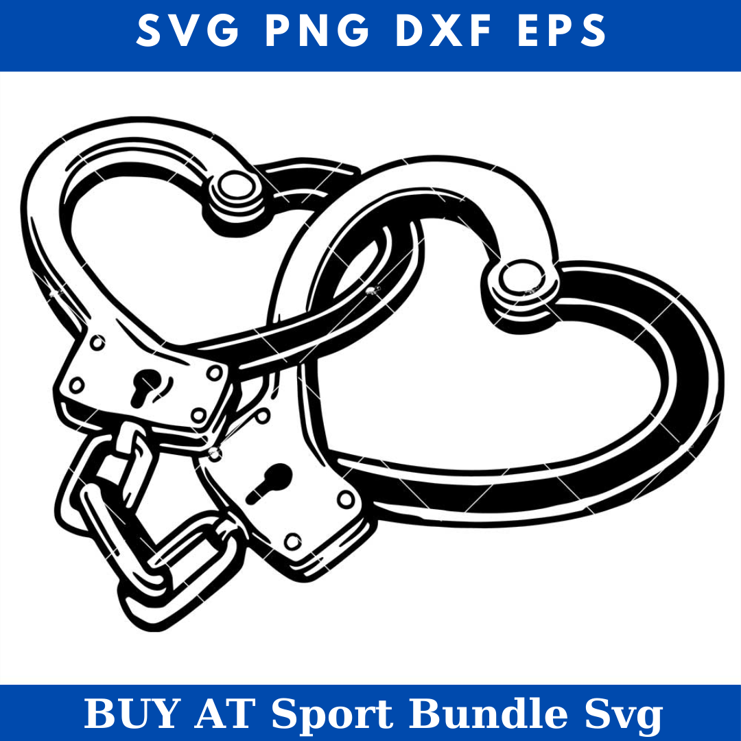 Love Handcuffs Svg, Heart Hand Cuffs Svg | Inspire Uplift