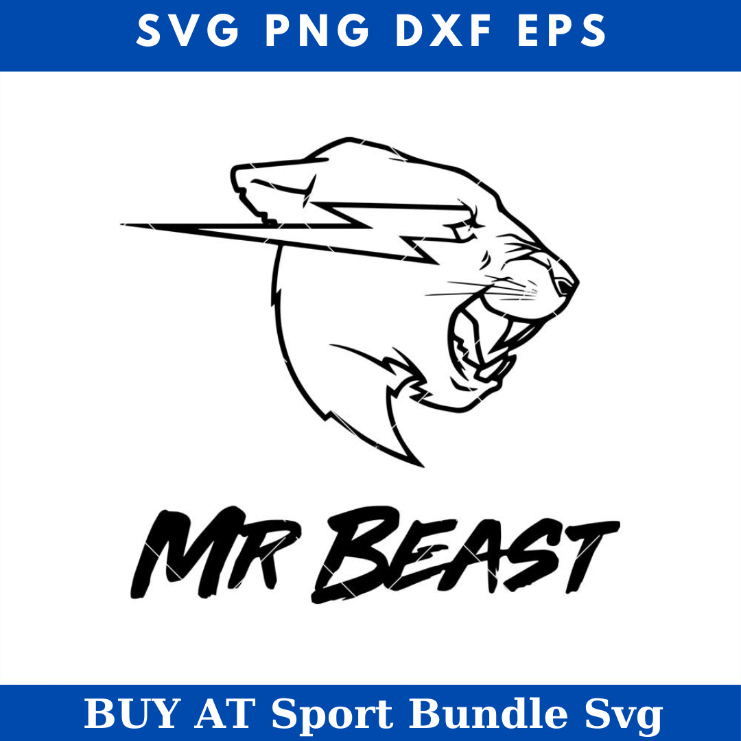 Mr Beast Svg, Beast Logo Svg, Beast and Lightning Svg | Inspire Uplift